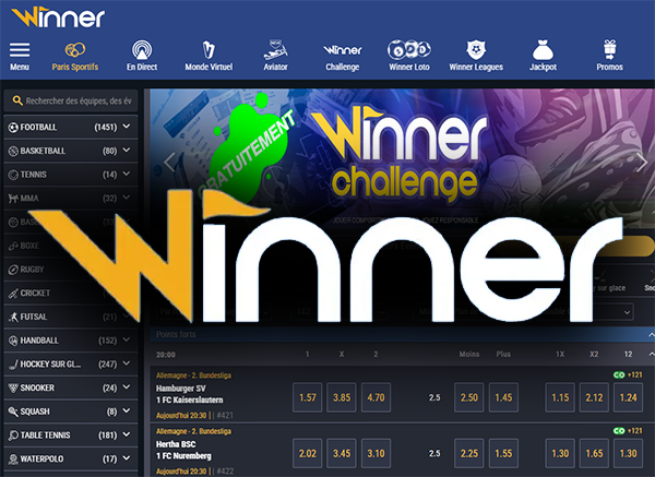 Winner Bet - Meilleurs Paris en Ligne et Promotions RDC